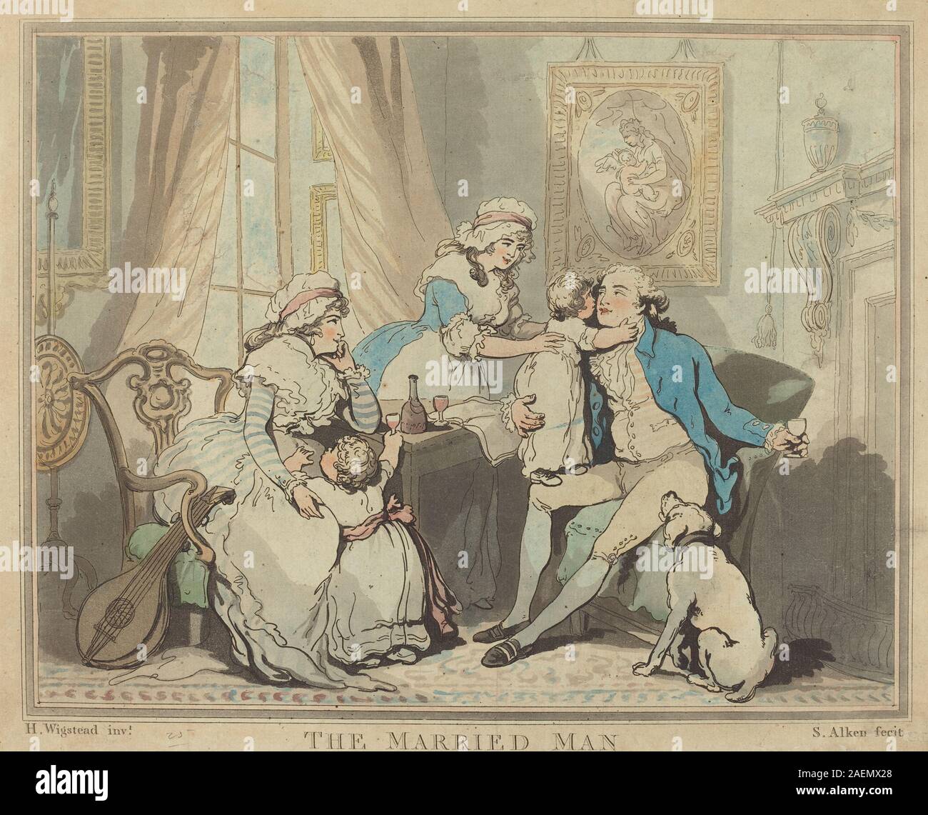 Engraving 'The Married Man' by Samuel Alken after H. Wigstead ...