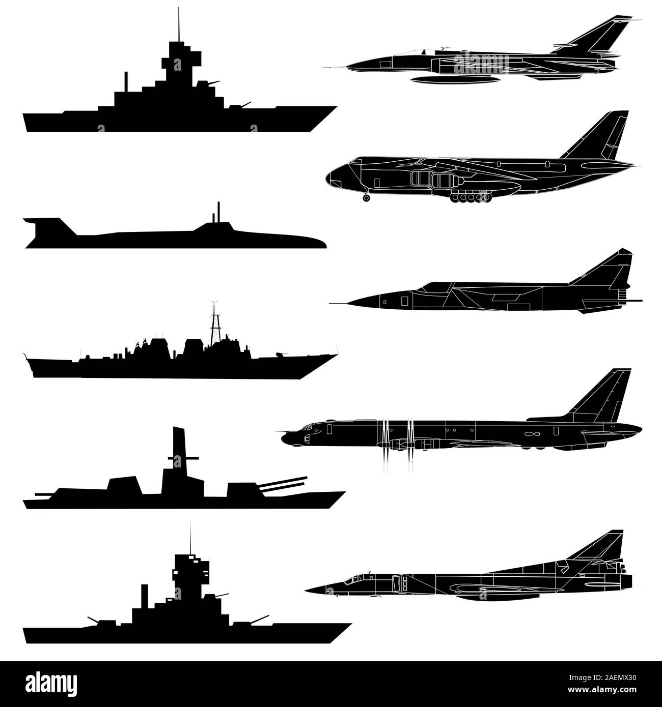 Military ships Stock Vector Images - Alamy
