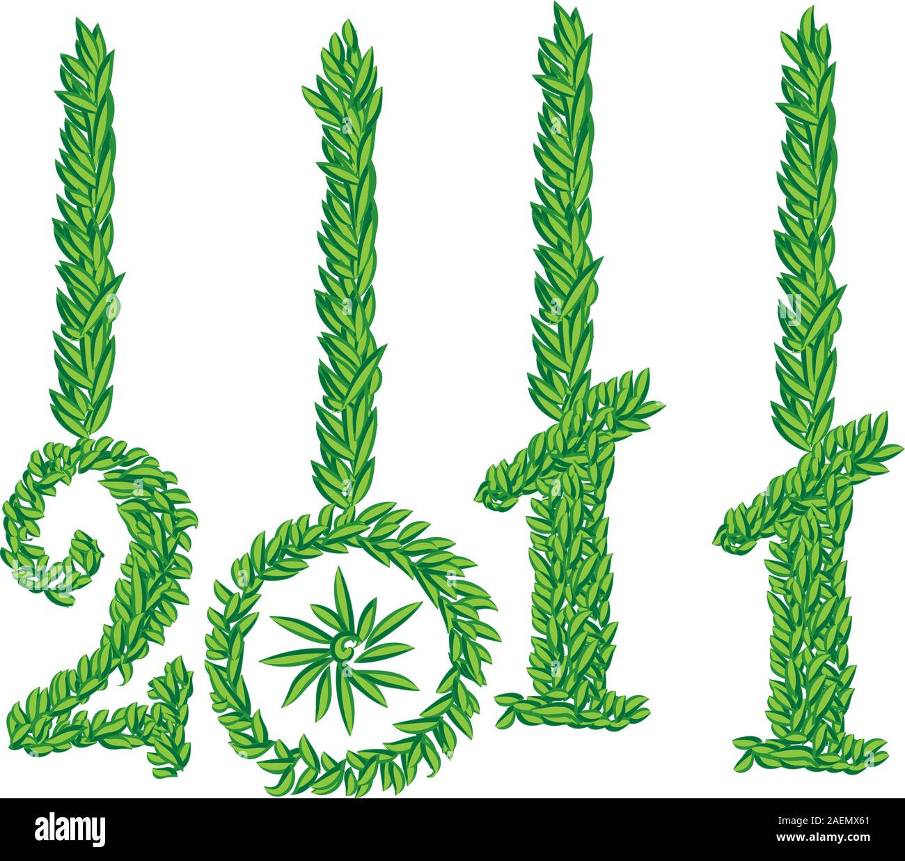 new year 2011 in white background. Vector illustration Stock Vector ...