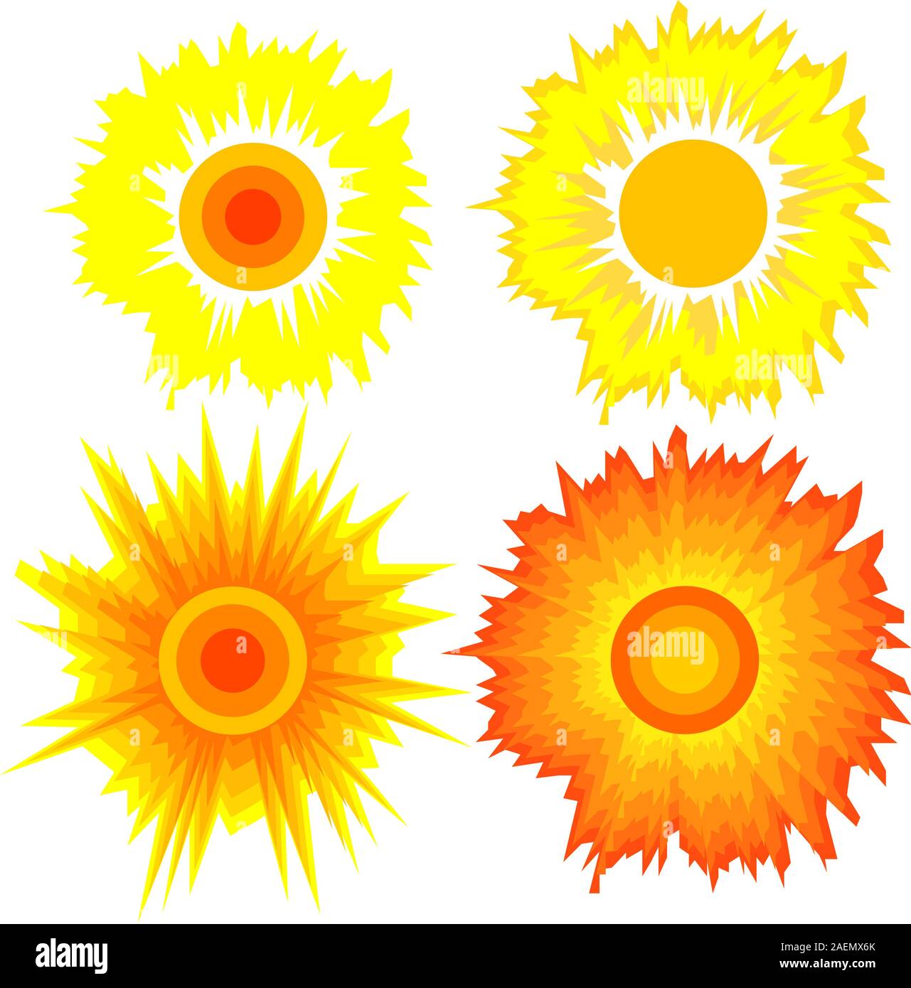 Set of suns Stock Vector Images - Alamy