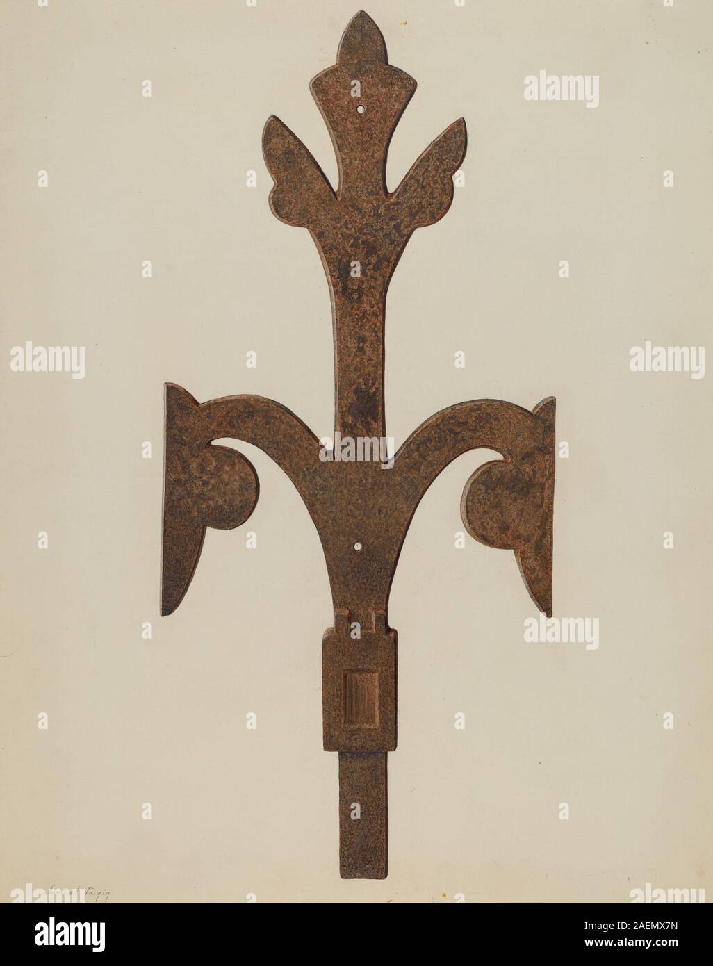 Samuel Faigin, Cast Iron Cresting, c 1936, Cast Iron Cresting; c. 1936 ...