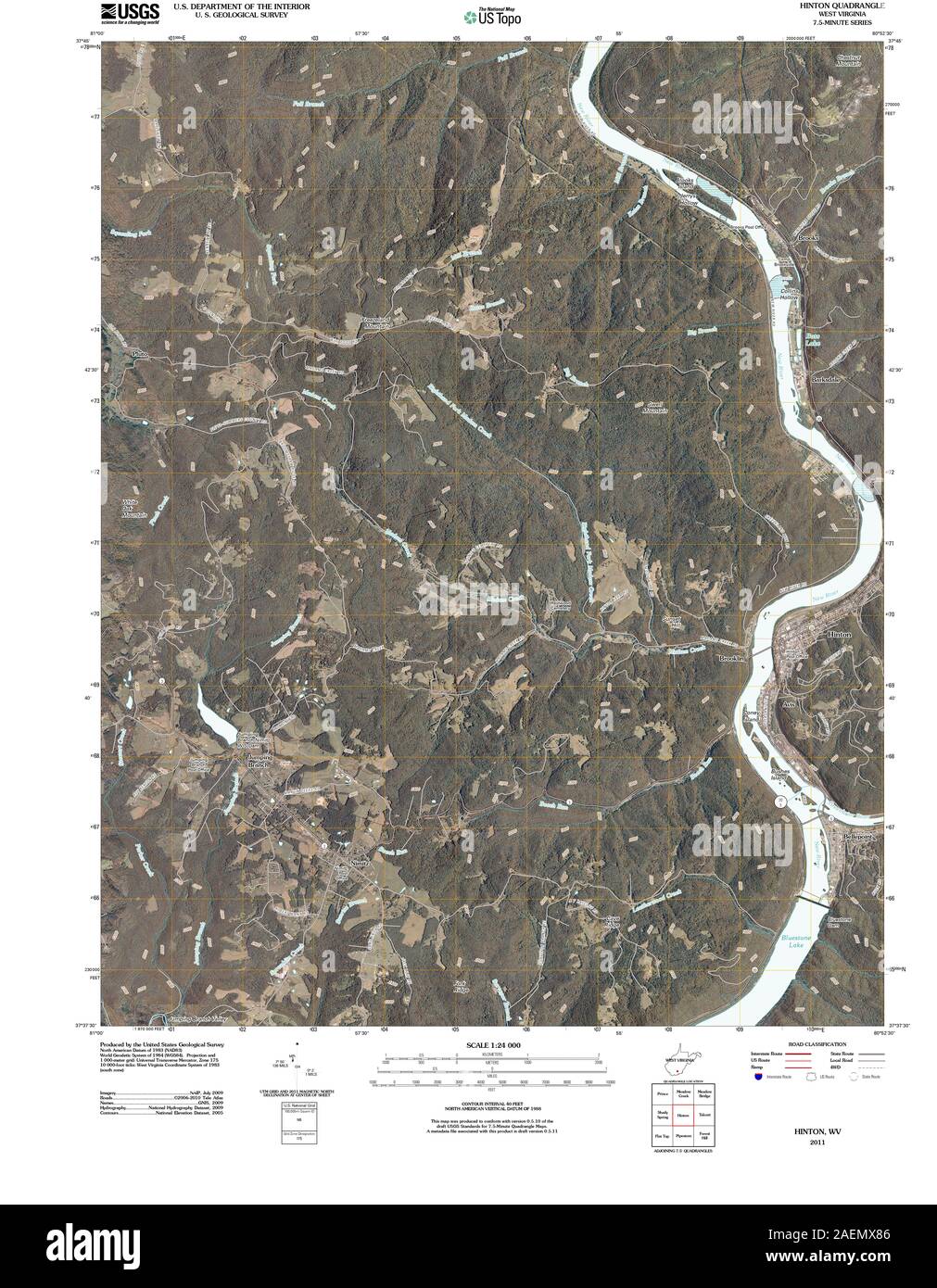 Map of hinton Cut Out Stock Images & Pictures - Alamy