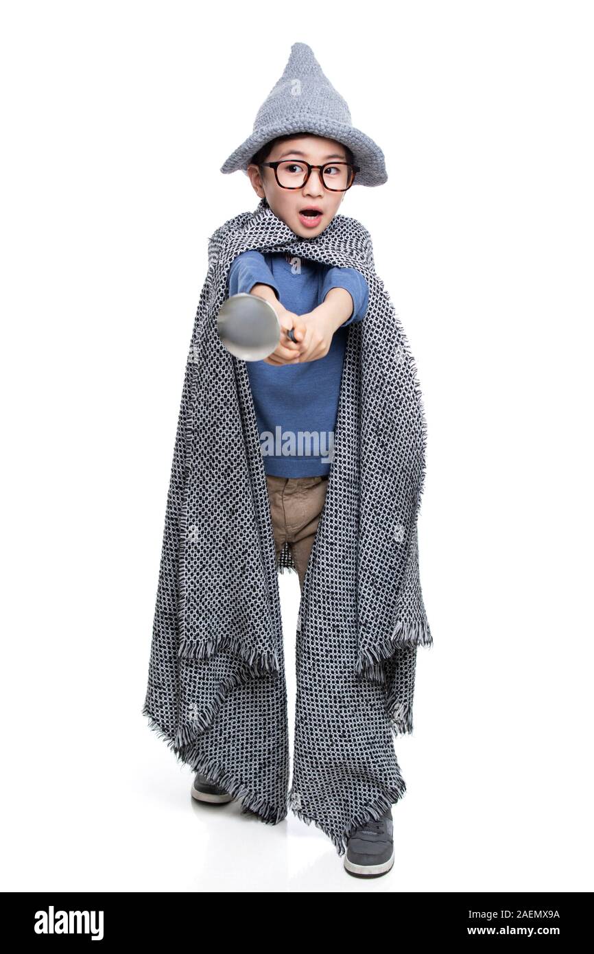 Little boy in wizard costume Stock Photo - Alamy