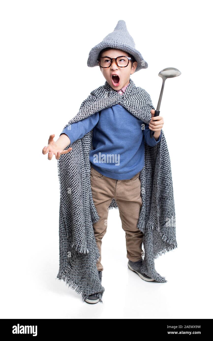 Little boy in wizard costume Stock Photo - Alamy