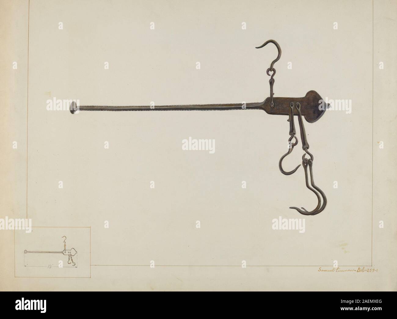 Samuel Fineman, Iron Scales, c 1937, Iron Scales; c. 1937 Stock Photo ...