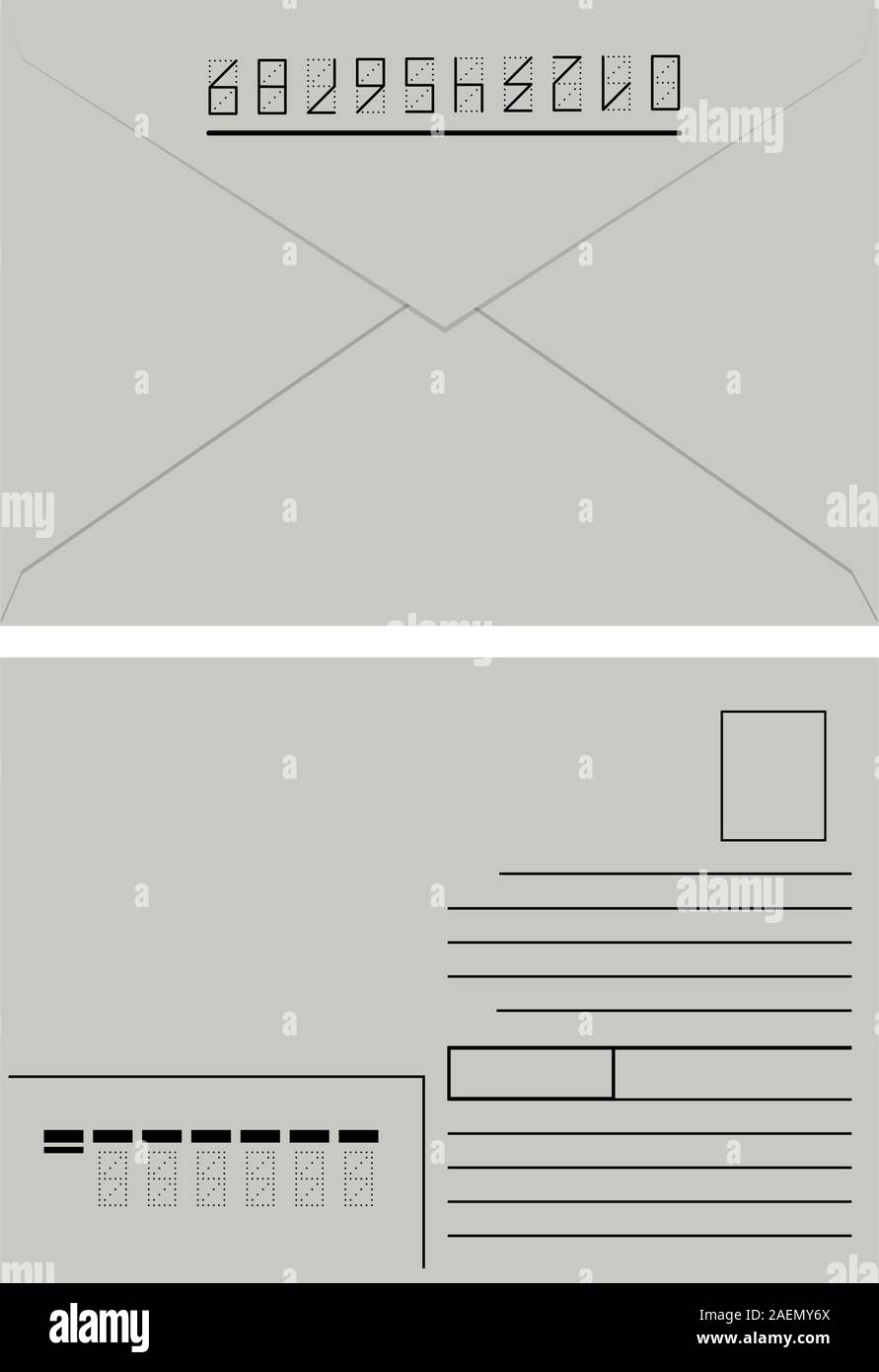 White envelope with stamp. Vector illustration Stock Vector Image & Art ...