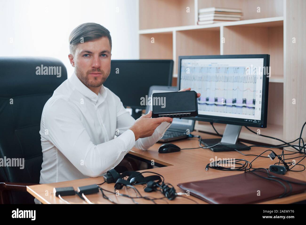 Interrogation room chair hi-res stock photography and images - Alamy