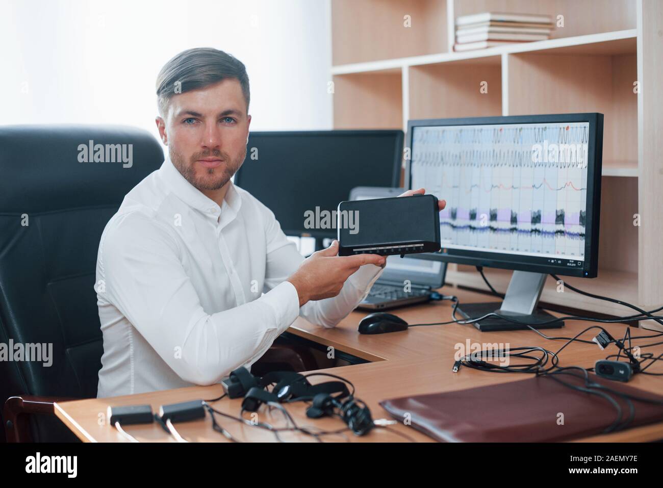 Computer Polygraph Test Lie Detector High Resolution Stock Photography ...