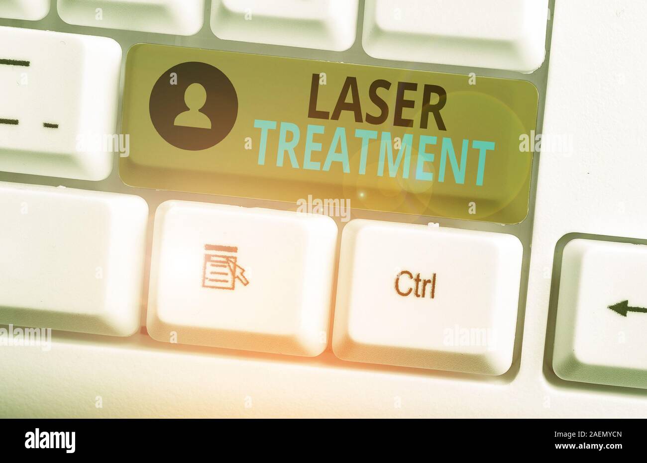 Writing note showing Laser Treatment. Business concept for any of ...