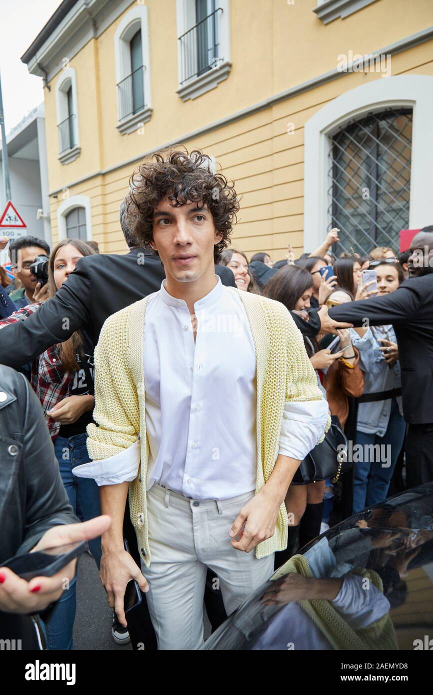 MILAN, ITALY - SEPTEMBER 22, 2019: Jorge Lopez after Boss fashion show ...