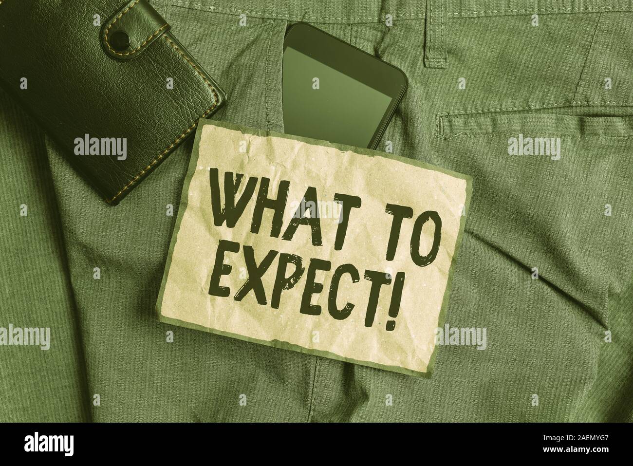 Conceptual hand writing showing What To Expect. Concept meaning asking ...