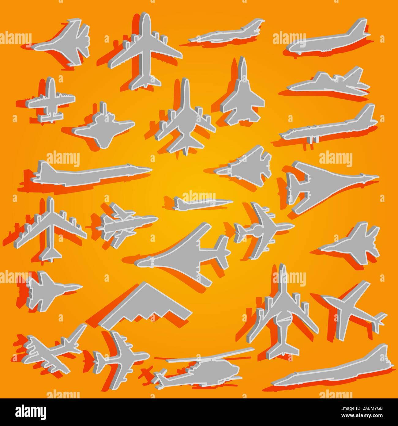 Combat aircraft. Team. vector illustration for designers Stock Vector ...