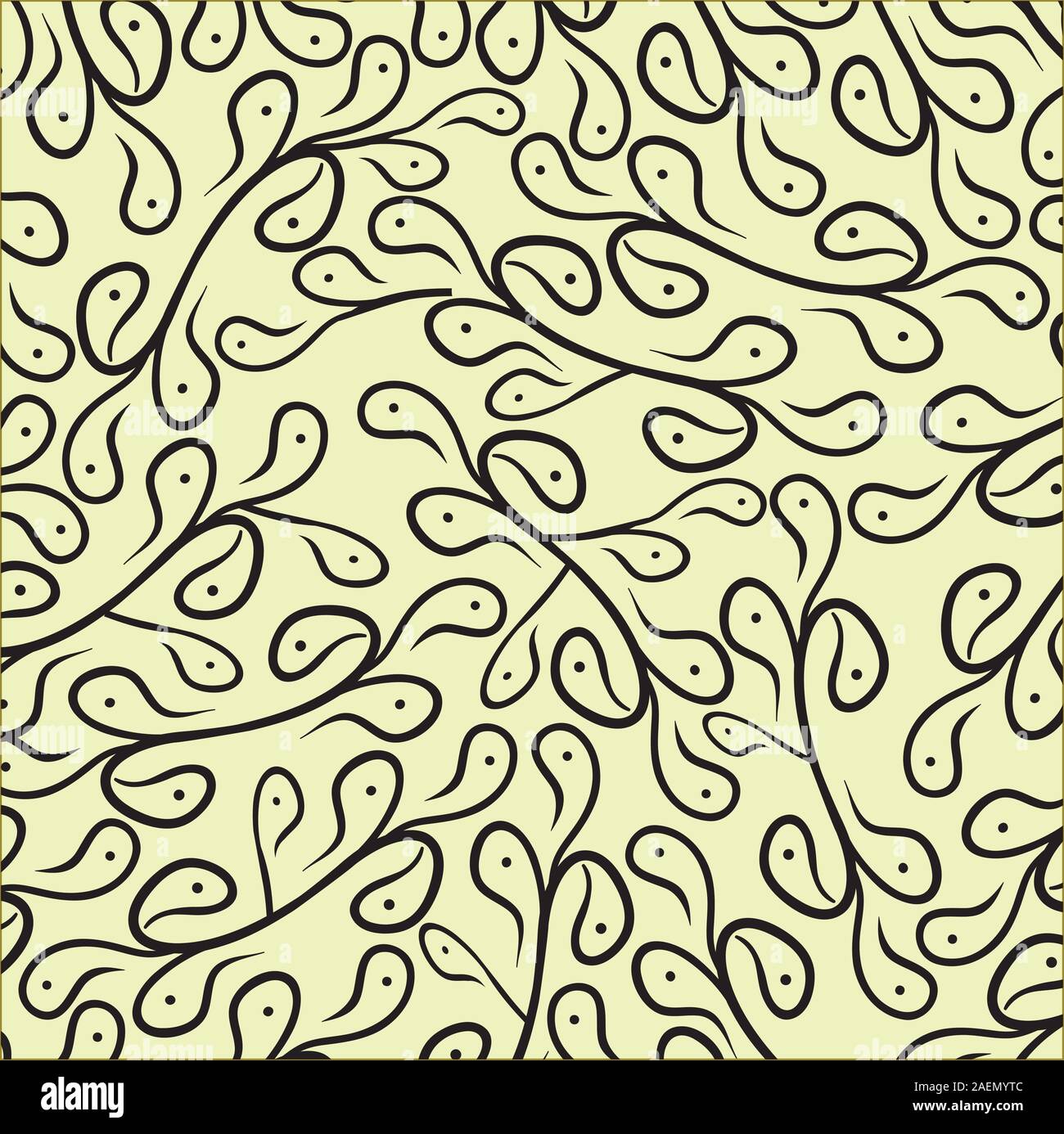 Wallpaper with curling leaves of a plant Stock Vector Image & Art - Alamy