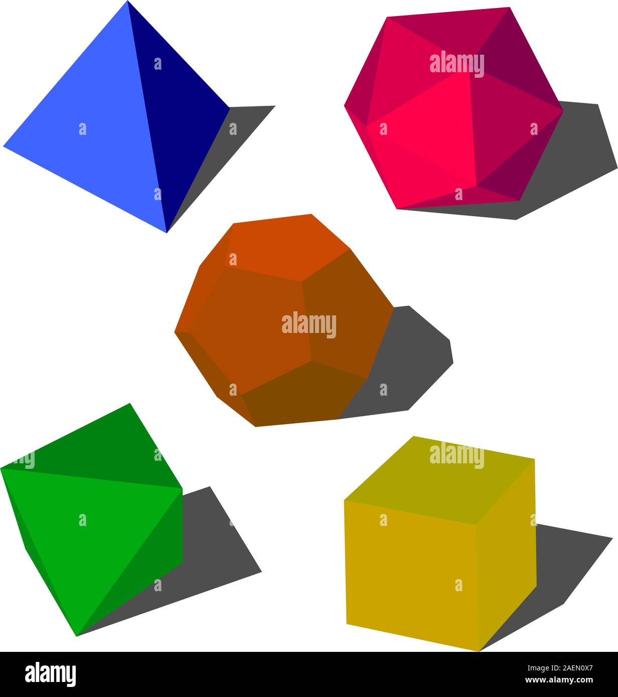 colorfull 3d vector geometric shapes Stock Vector Image & Art - Alamy