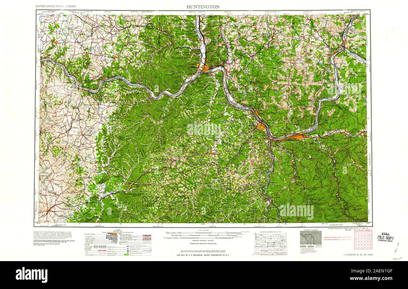 Map of huntington Cut Out Stock Images & Pictures - Alamy