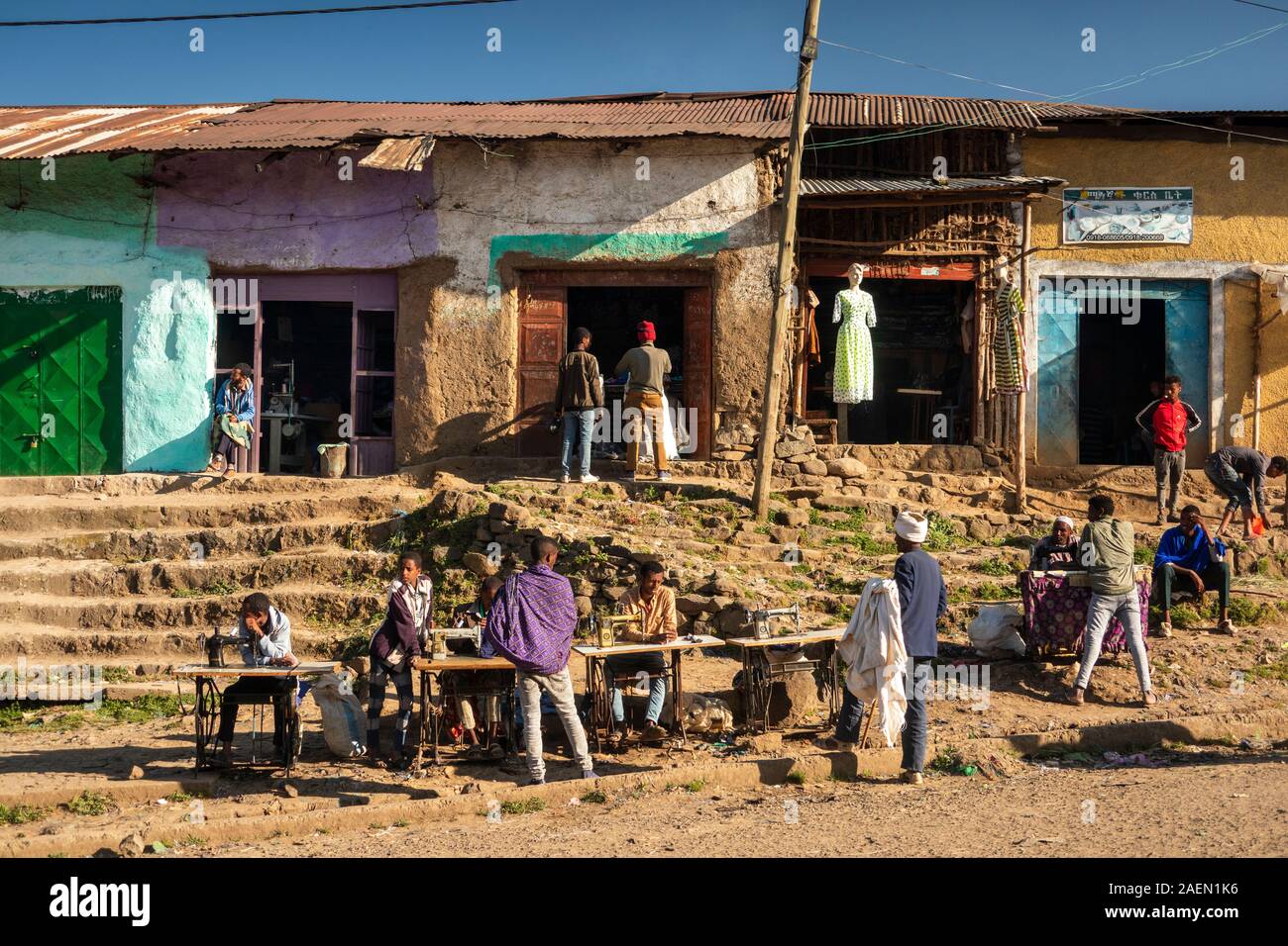 Ethiopia, Amhara Region, Debark, town centre, market area, local ...
