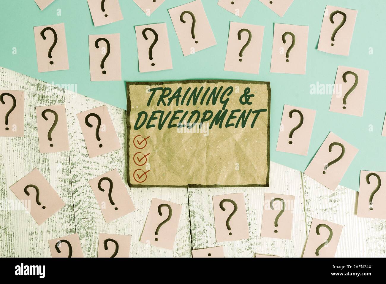 Writing note showing Training And Development. Business concept for ...