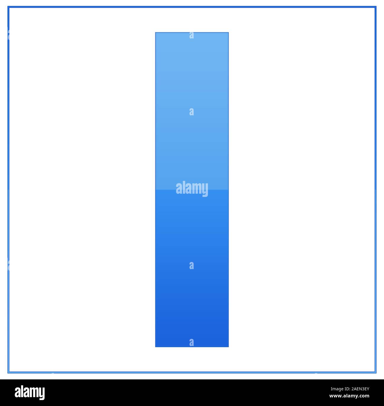 The letter l, made light blue and dark blue, half-and-half. Same colors ...