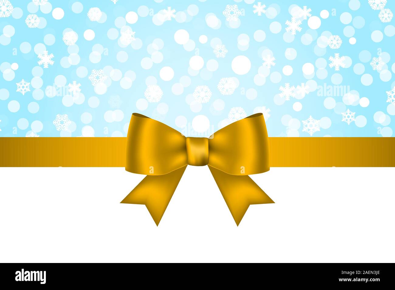Christmas invitation card and menu with bow Stock Vector Image & Art ...