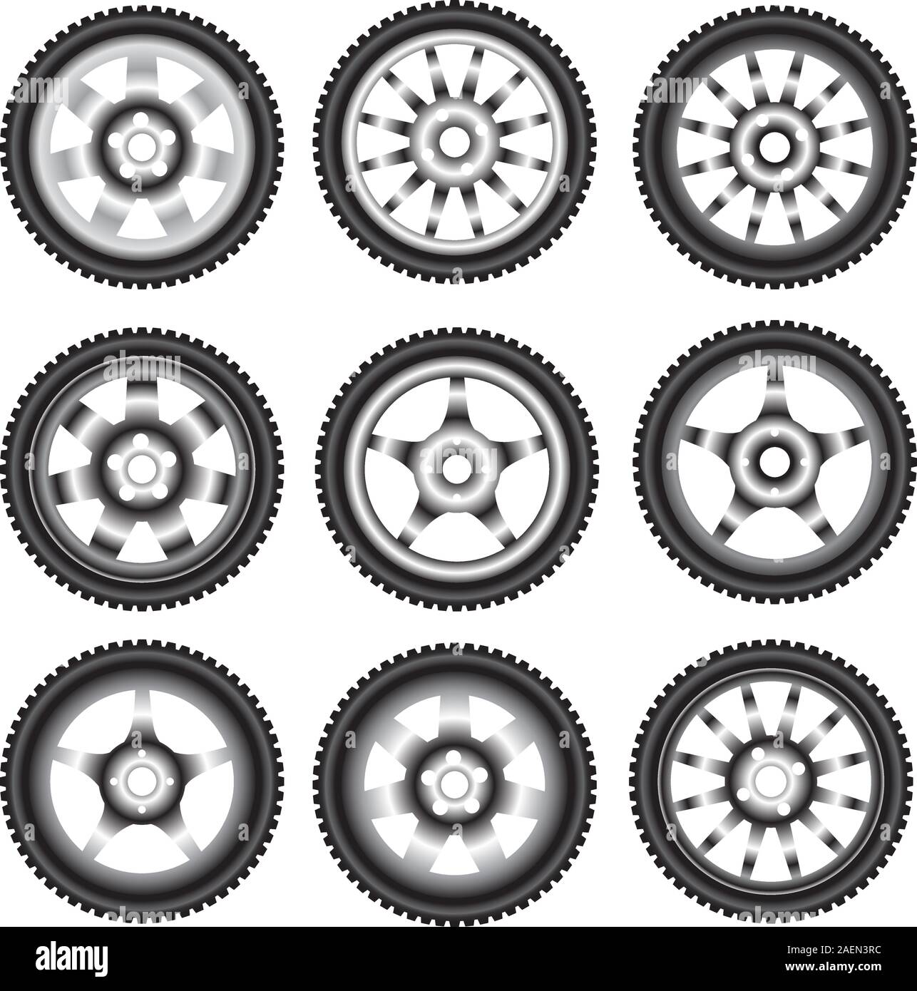 Alloy wheels Stock Vector Images - Alamy