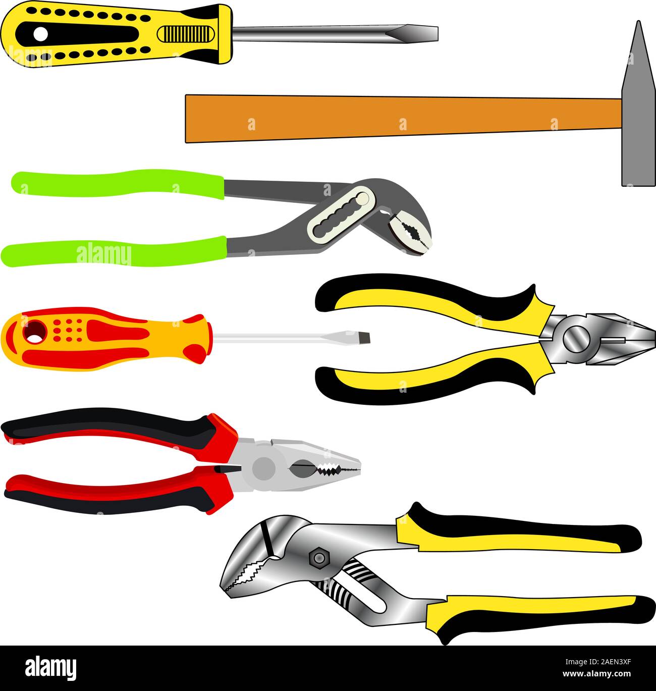 vector set of different tools Stock Vector Image & Art - Alamy