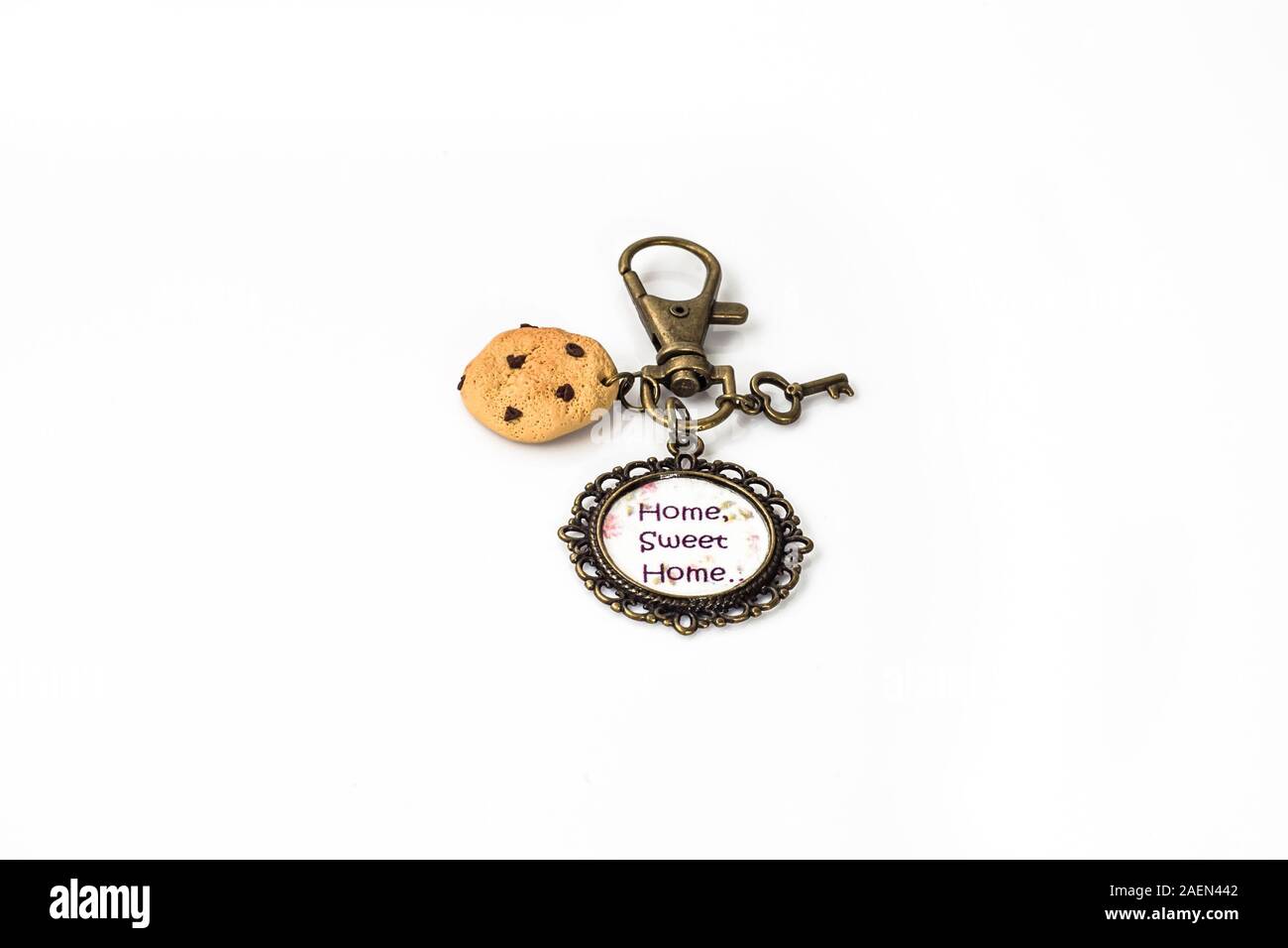 Keychain isolated on a white background Stock Photo - Alamy