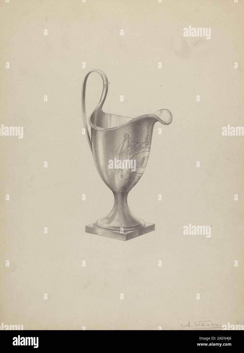 Simon Weiss, Silver Tea Set Creamer, 1935-1942, Silver Tea Set Creamer ...