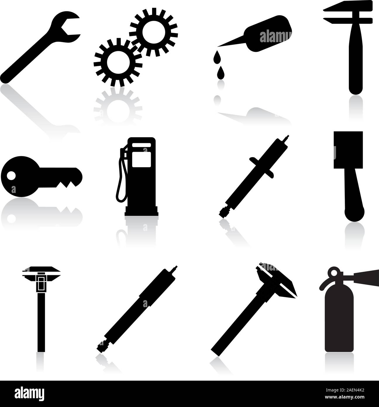 Auto Car Repair Service Icon Symbol Stock Vector Image & Art - Alamy