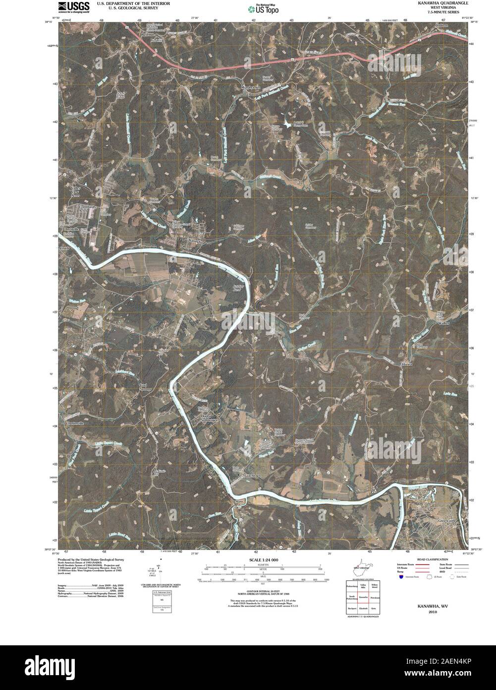 Kanawha map hi-res stock photography and images - Alamy