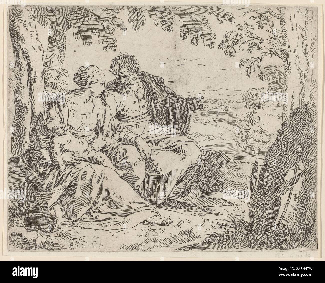 Simone Cantarini, The Rest on the Flight into Egypt, The Rest on the ...