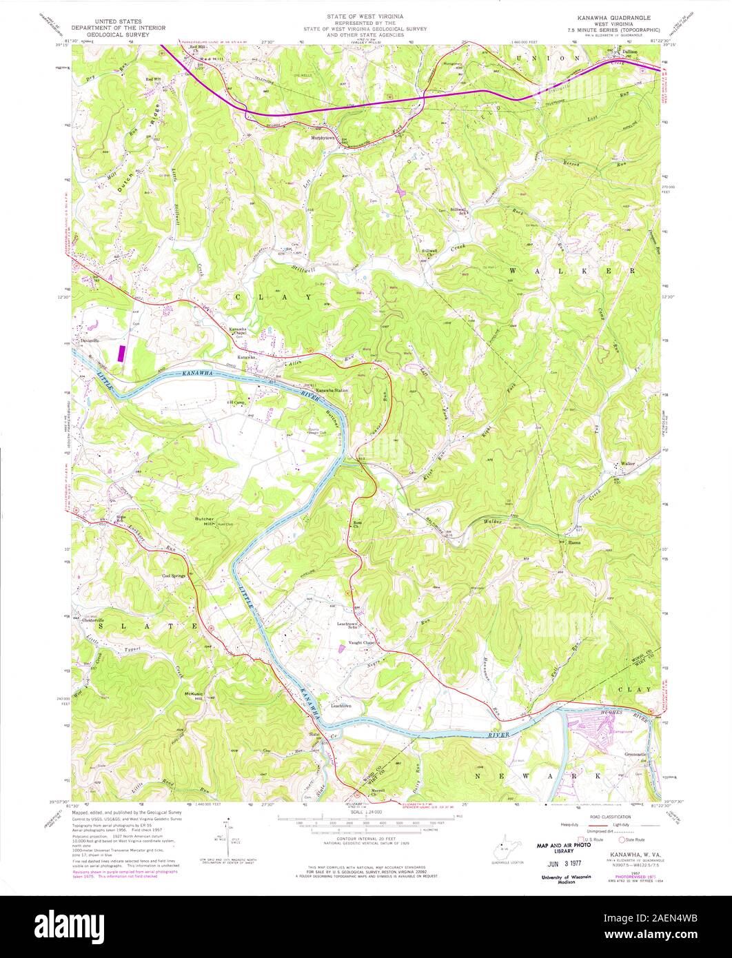 Kanawha map hi-res stock photography and images - Alamy