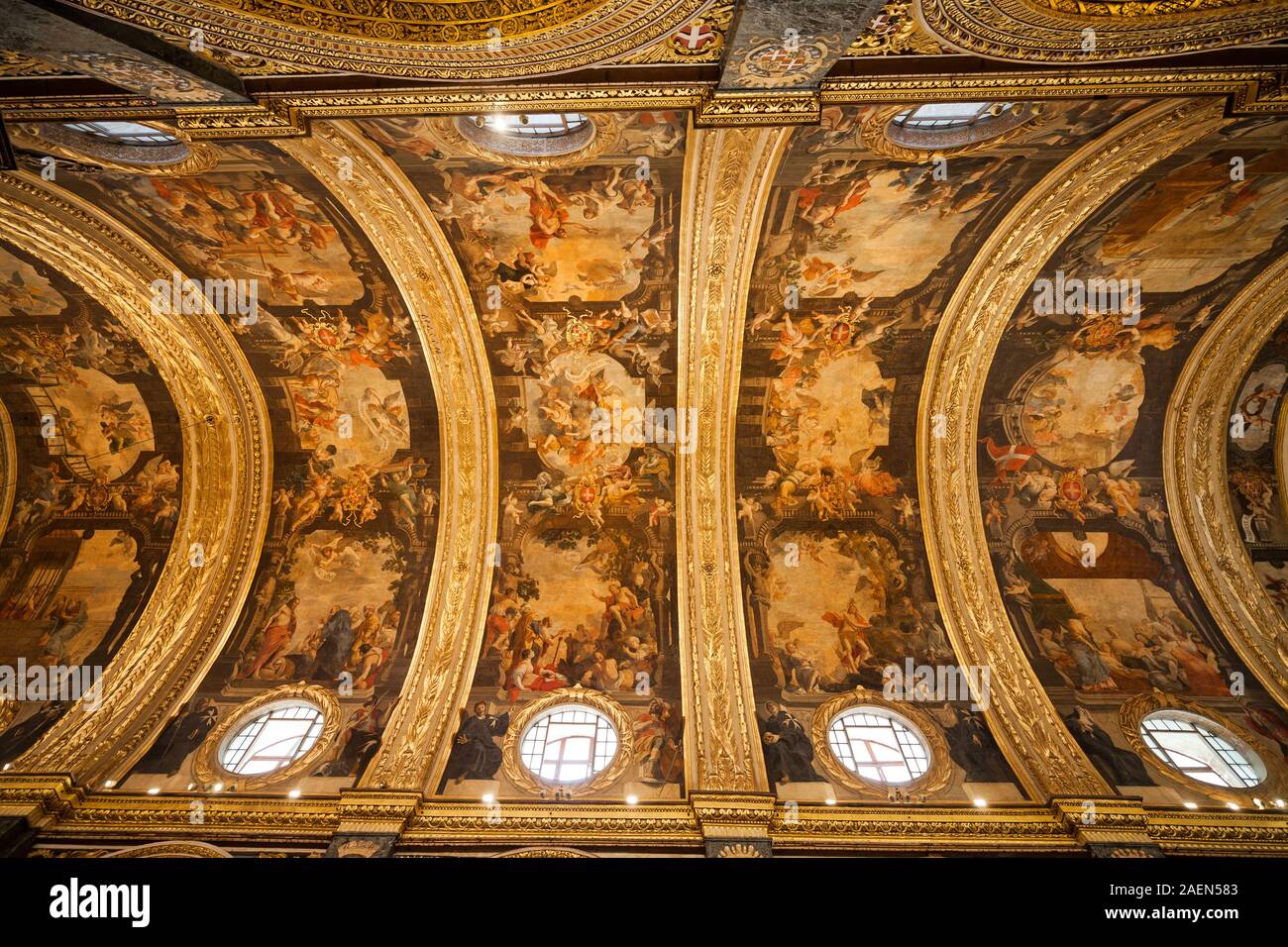 Valletta, Malta - October 10, 2019: St John's Co-Cathedral interior ...