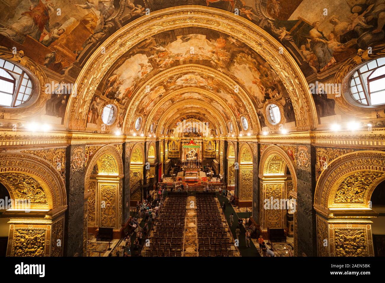Valletta, Malta - October 10, 2019: St John's Co-Cathedral high Baroque ...