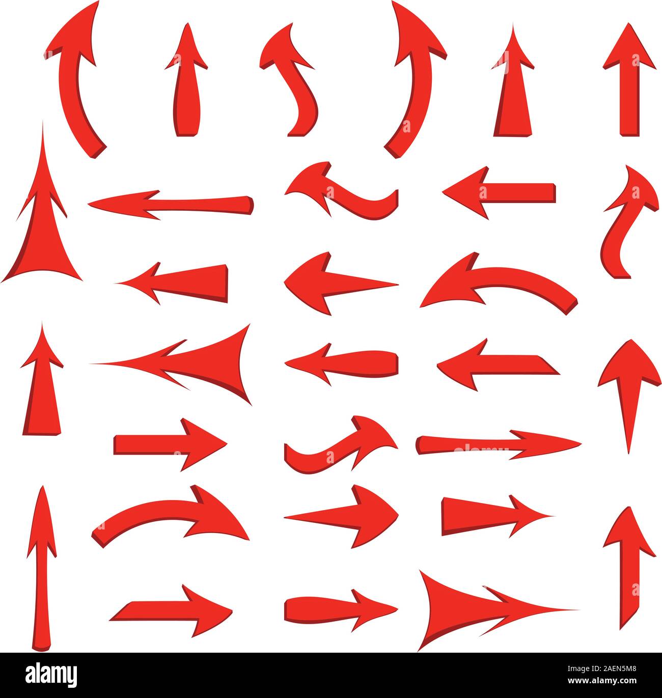 Vector set of red arrows Stock Vector Image & Art - Alamy