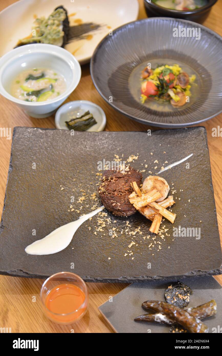 High angle shot of the delicious food in Seoul Stock Photo - Alamy