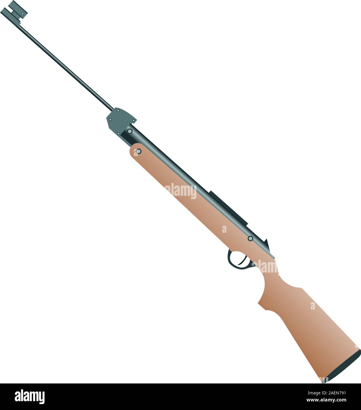 firearm, a pistol on a white background. Vector Stock Vector Image ...