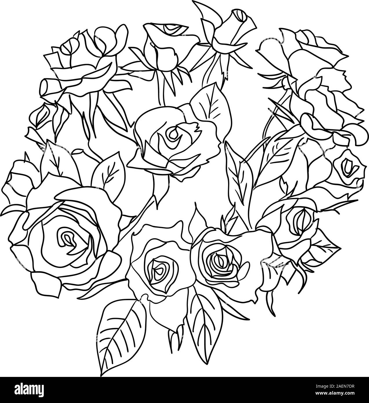 Very Large Bouquet Flowers Arrangement Stock Vector Images - Alamy