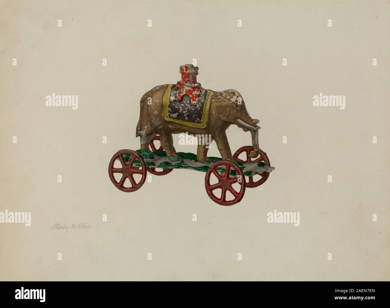 Stanley Chin, Toy Elephant, c 1941, Toy Elephant; c. 1941 Stock Photo ...