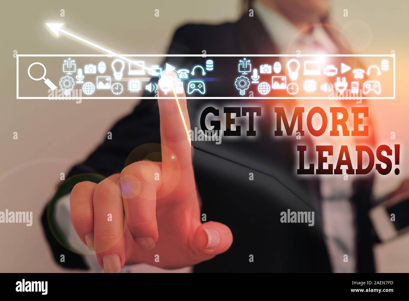 Writing note showing Get More Leads. Business concept for initiation ...