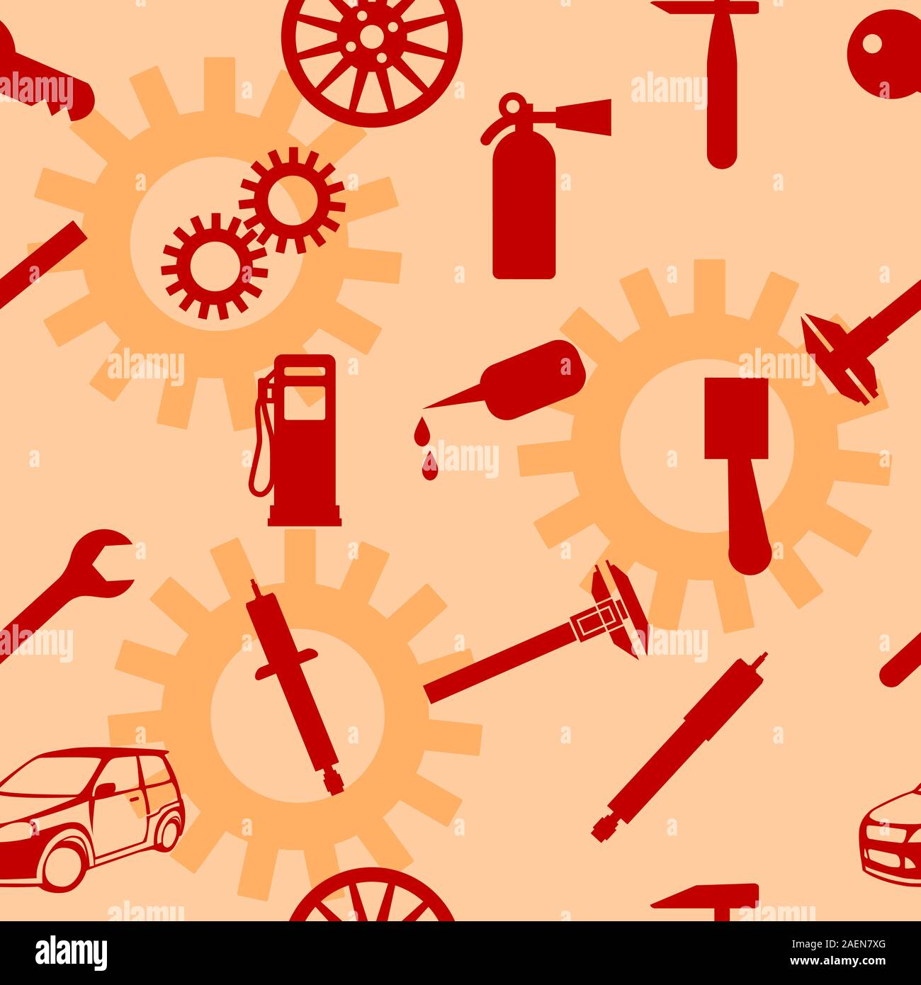 Auto Car Repair Service Icon Symbol. Seamless wallpaper Stock Vector ...