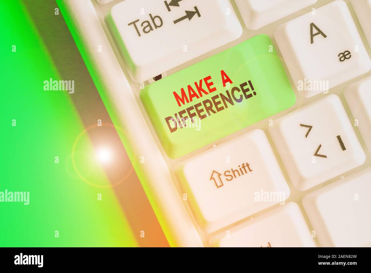 Conceptual hand writing showing Make A Difference. Concept meaning have ...