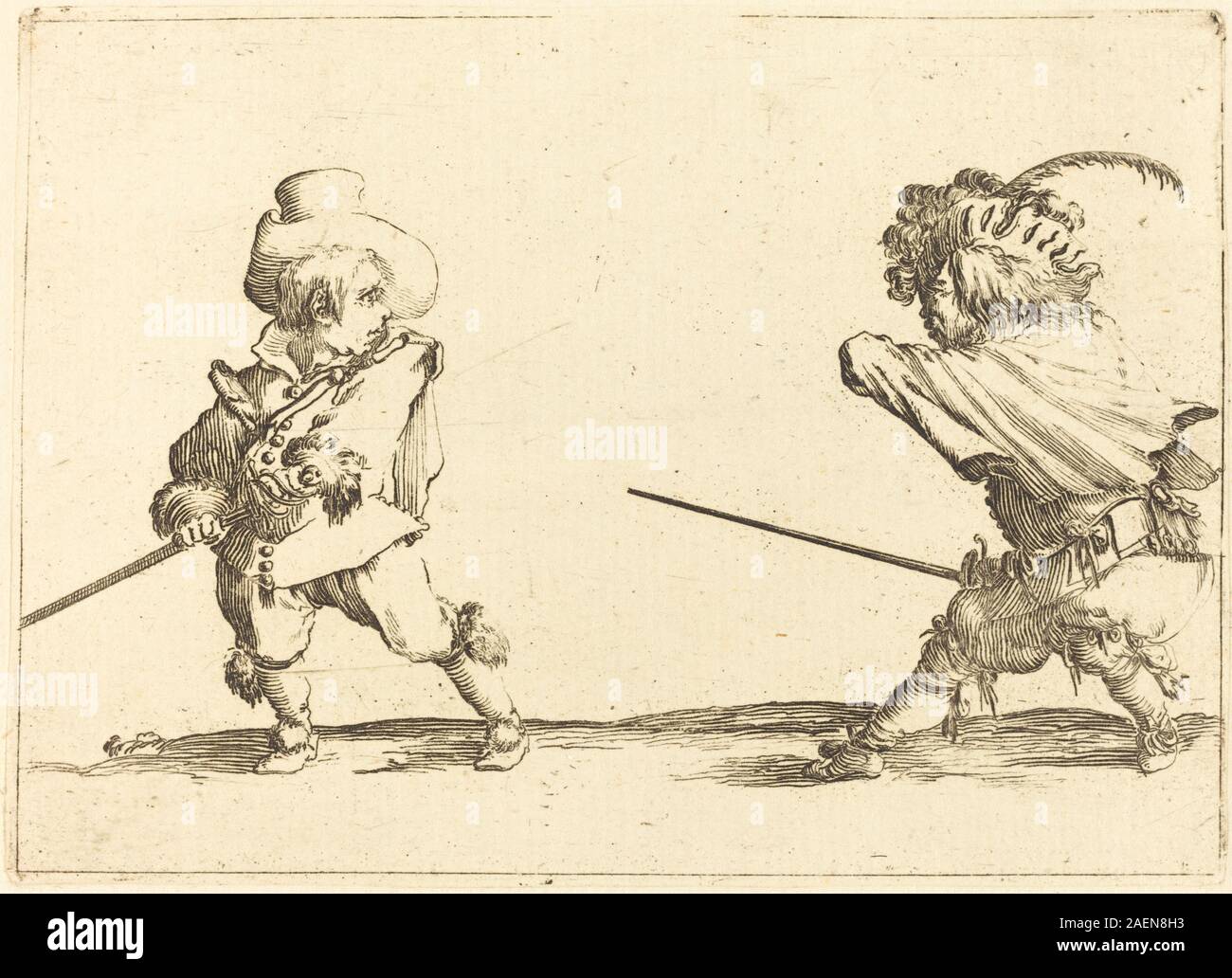 Stefano Della Bella, Duel of Two Dwarfs, Duel of Two Dwarfs Stock Photo ...