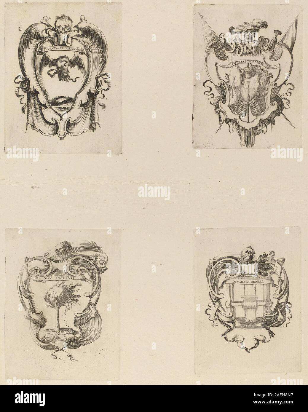 Stefano Della Bella, Four Emblems for the Funeral of Prince Francesco ...