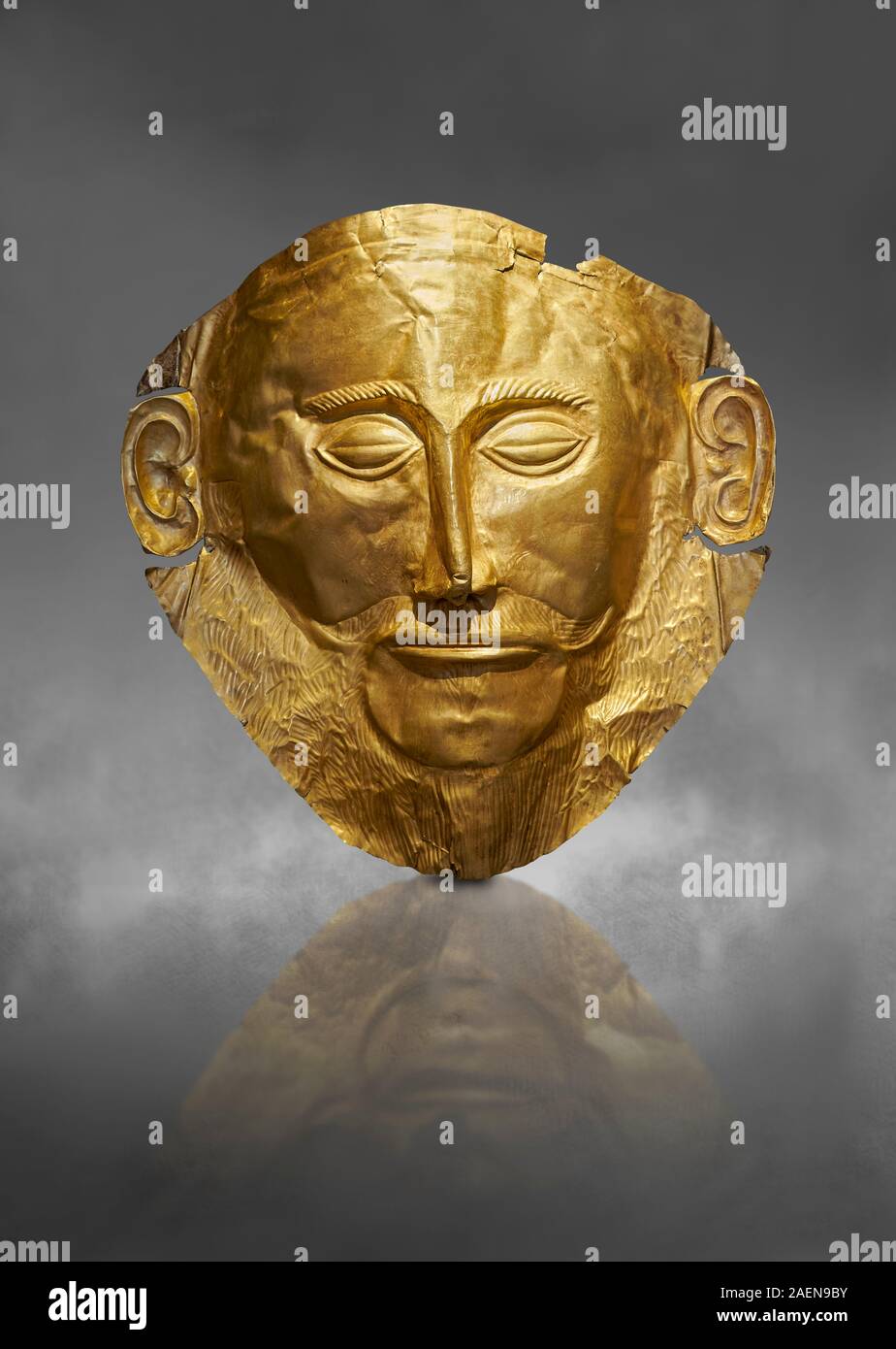 Mycenaean gold mask hi-res stock photography and images - Alamy