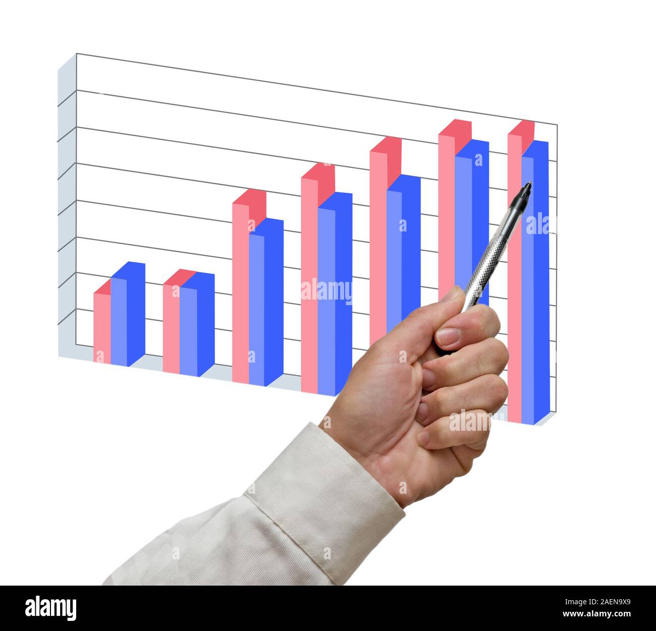Woman colorful chart statistics hi-res stock photography and images - Alamy