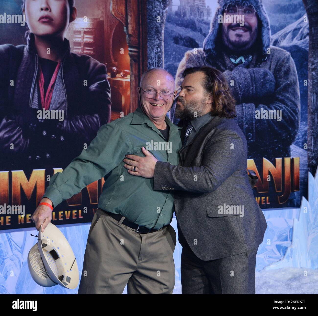 Los Angeles, USA. 9th Dec 2019. Cast member Jack Black and his father ...