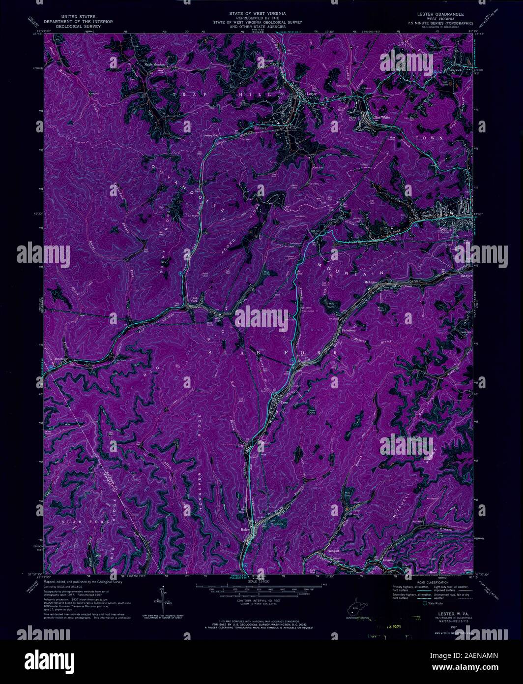 WV Lester 700922 1967 24000 Inverted Stock Photo - Alamy