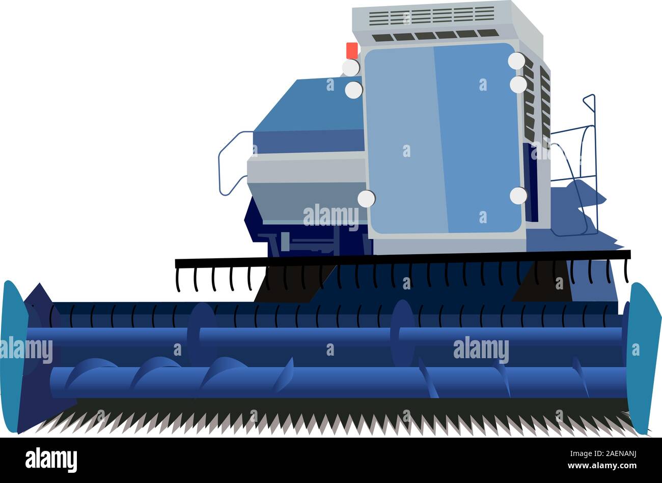 Combine harvester on white Stock Vector Images - Alamy