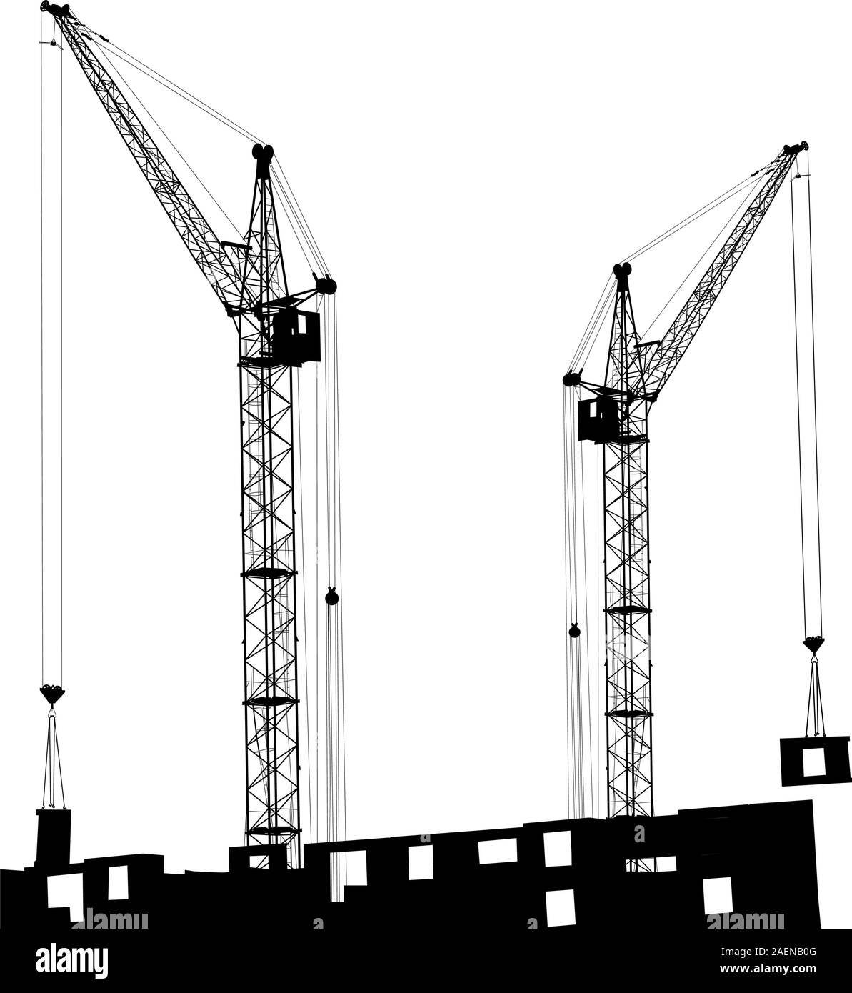 Building skyscraper two tower Stock Vector Images - Alamy