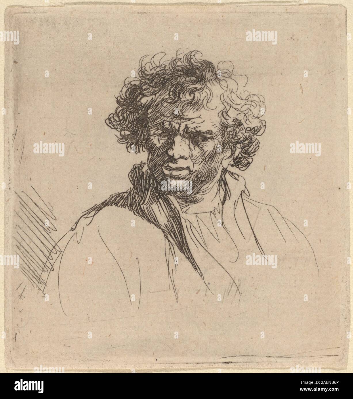 Etching from the studio of Rembrandt van Rijn circa 1635 depicting a ...